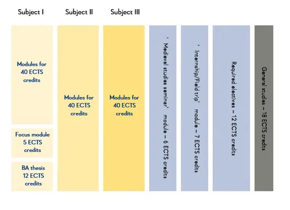 Structure and Curriculum - Bachelors Degree Programme in Medieval Studies