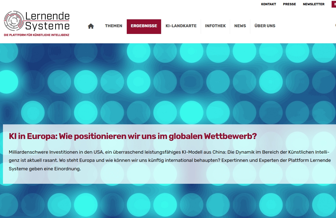 27.03.2025 LERNENDE SYSTEME: KI in Europa: Wie positionieren wir uns? - Welcome Center for ...